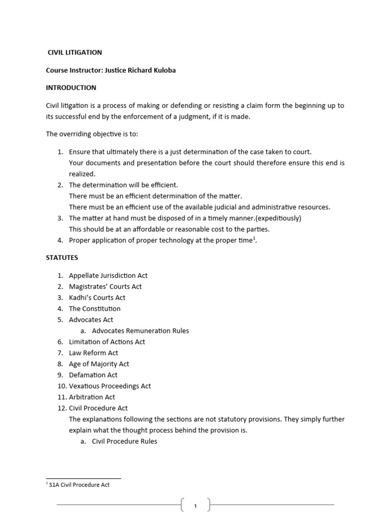 Understanding Civil Litigation Process | PDF | Mortgage Law | Lawsuit