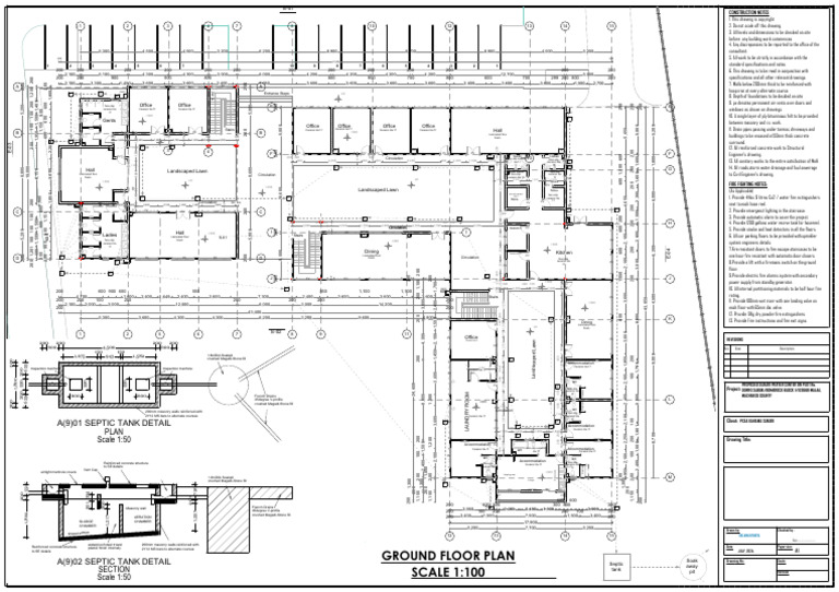 Ground Floor Plan SCALE 1:100 | PDF | Architectural Design | Architecture