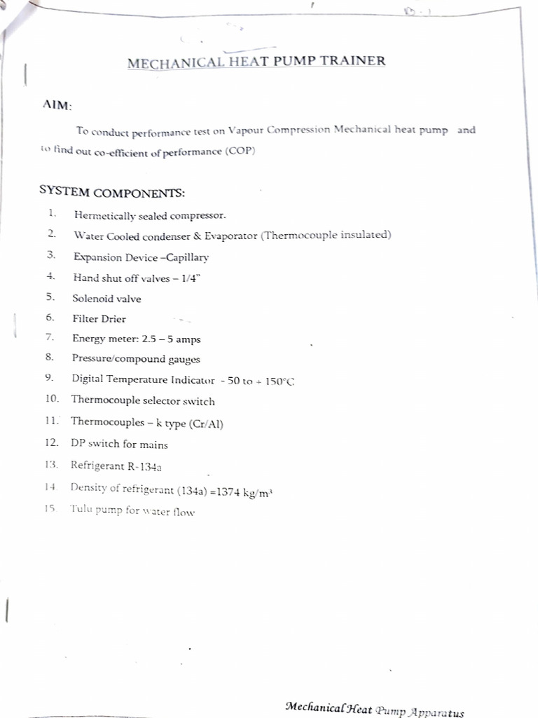 heat pump | PDF | Thermodynamics | Continuum Mechanics