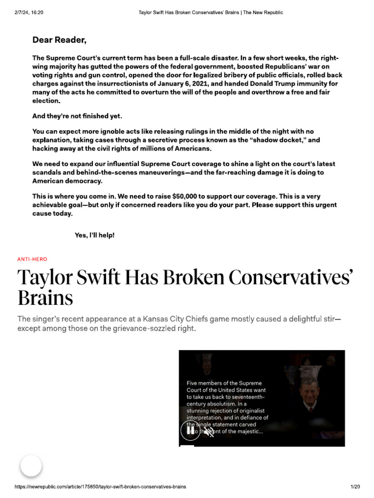 Swift Broke Conservatives Brain | PDF