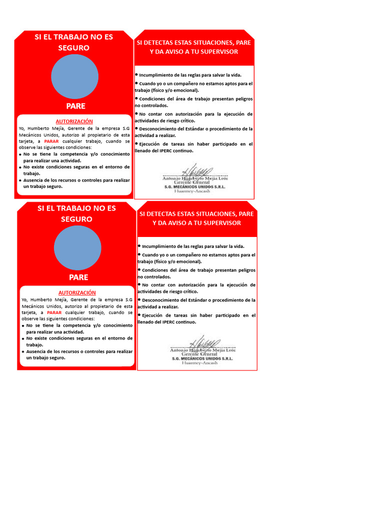 Tarjeta Derecho A Decir No Pdf