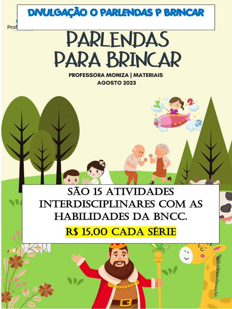 Parlendas P Brincar - Crianças Bem PQS - Prof Moniza Materiais | PDF | Amor