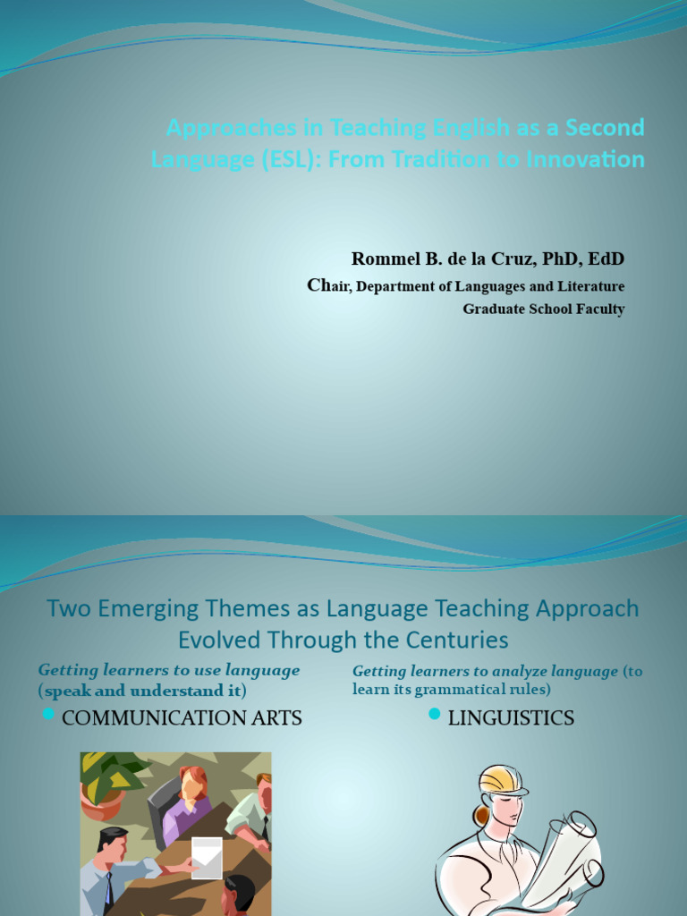 Approaches in Teaching English As A Second Language PP | PDF | Second Language | Learning