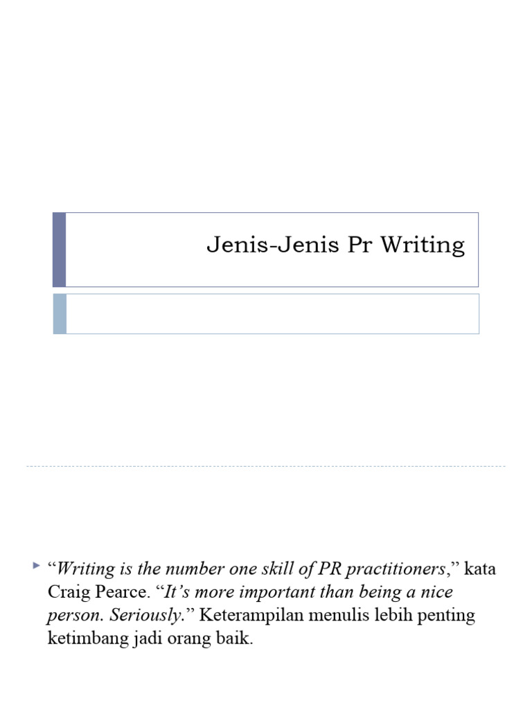 3_jenis pr writing | PDF