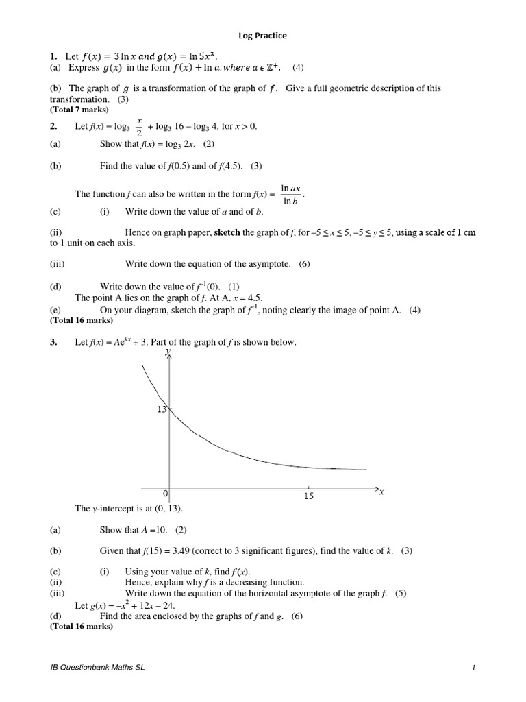 Log Practice | PDF | Mathematics