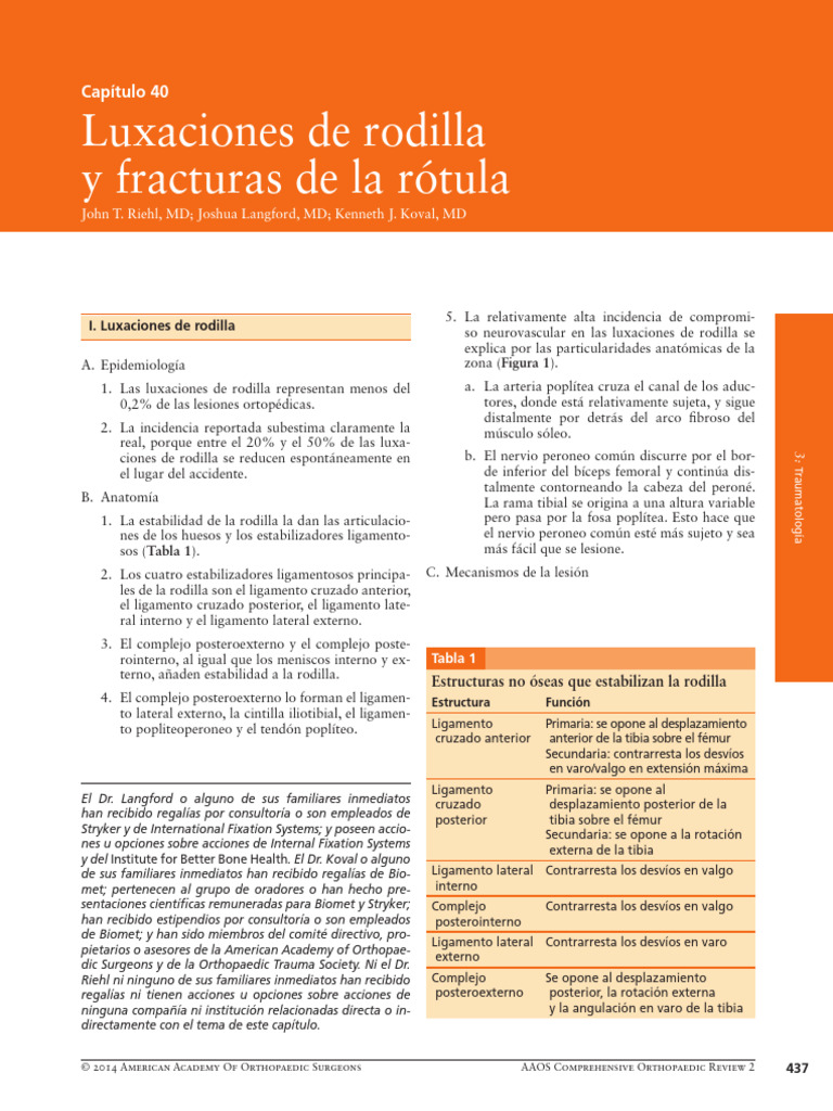 AAOS_cap_40 | PDF | Rodilla | Anatomía humana