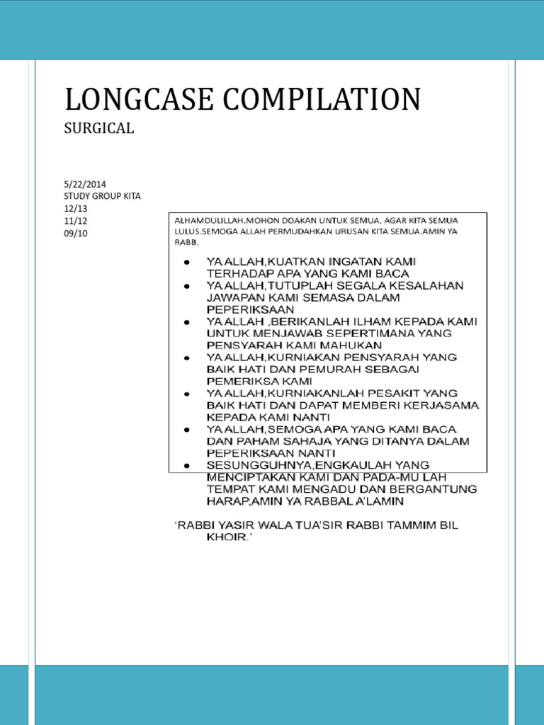 Last Long Case Compilation SURGICAL | PDF | Colorectal Cancer | Colonoscopy
