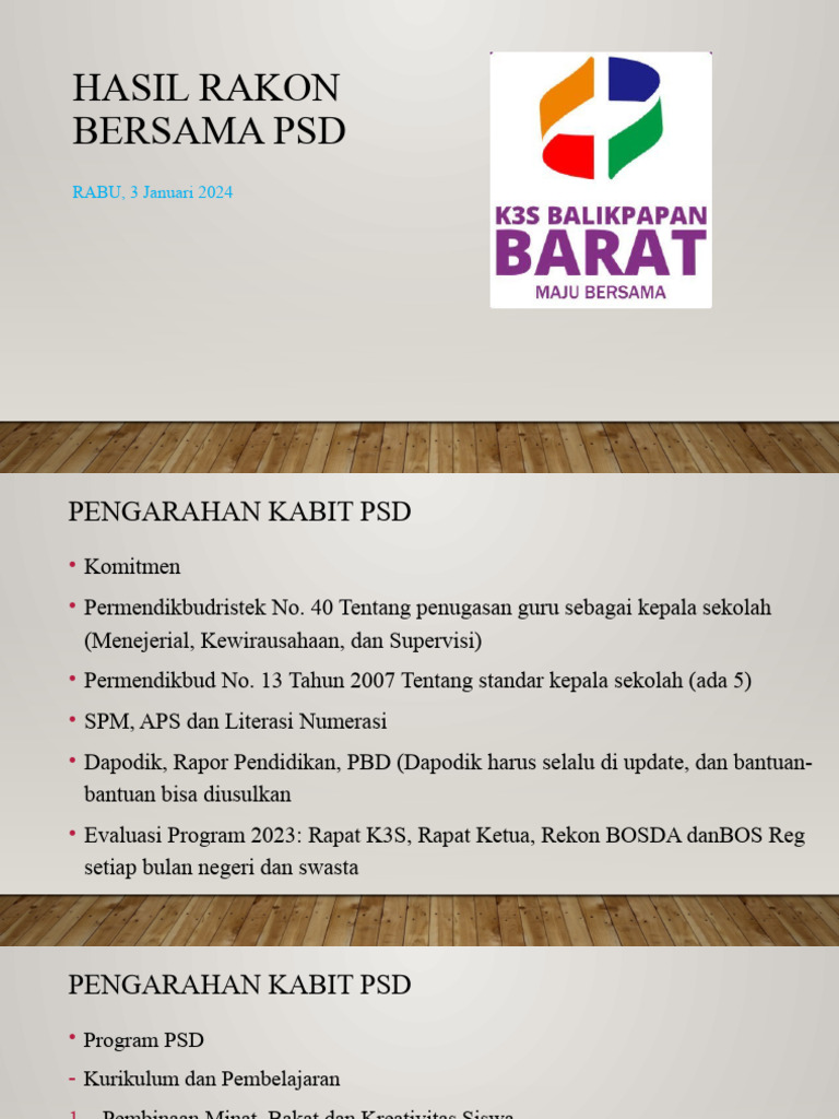 Materi Rapat K3S Januari | PDF