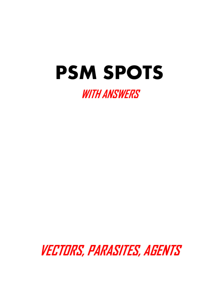PSM Spots Answers | PDF | Lysine | Foods