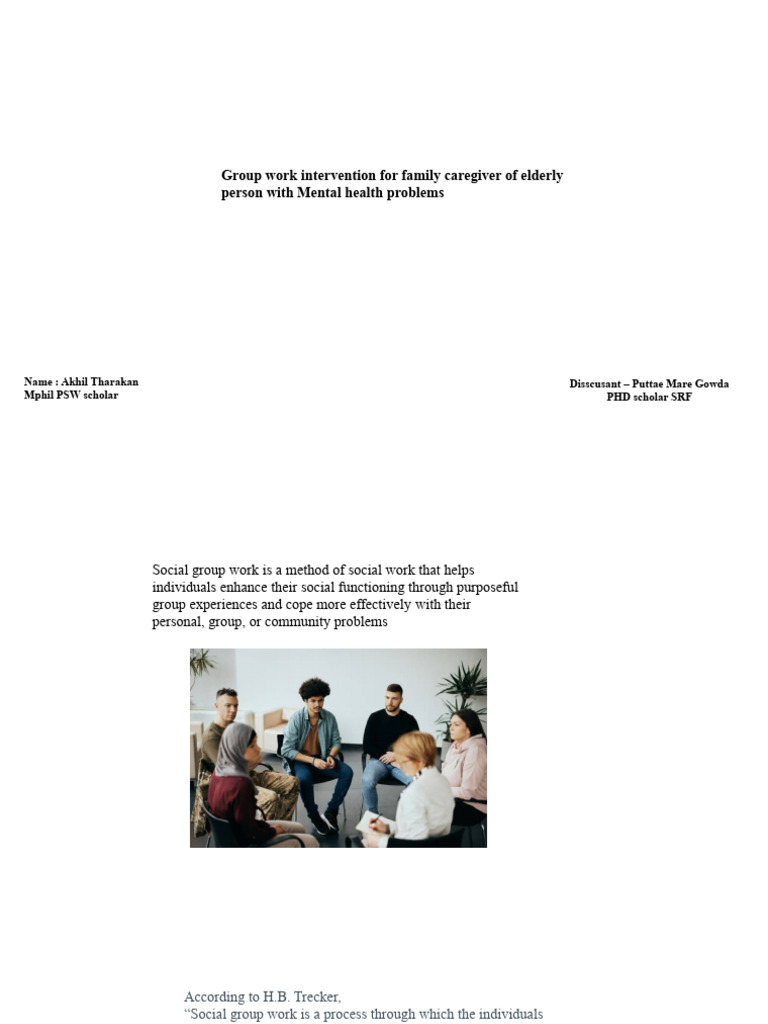 Caregiver Group Work | PDF | Caregiver | Mental Health