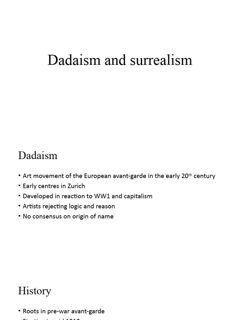 Dadaism and Surrealism | PDF | Modernism | Art Movements