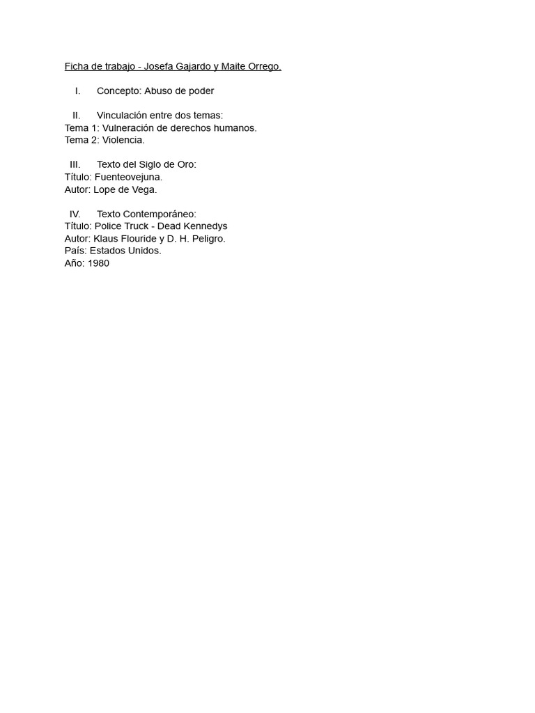 Ev. Formativa- Ficha Trabajo N1 | PDF