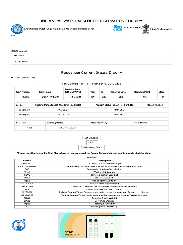 Welcome To Indian Railway Passenger Reservation Enquiry | PDF | Rail ...