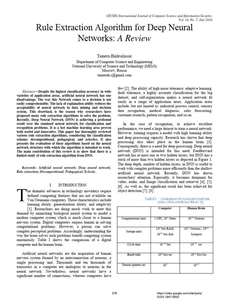 Rule Extraction Algorithm for Deep Neural a Review | Download Free PDF ... Rule Extraction Algorithm for Deep Neural a Review | Download Free PDF ...