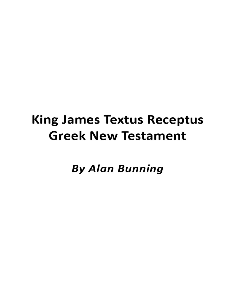 King James Textus Receptus Greek New Testament | PDF | King James ...