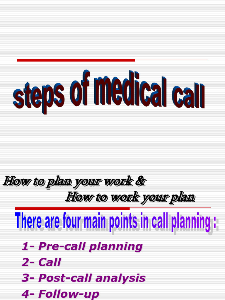 #Steps of Medical Call | PDF | Question | Psychological Concepts