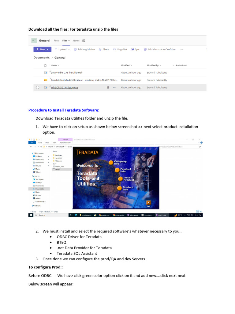Teradata and Winscip | PDF