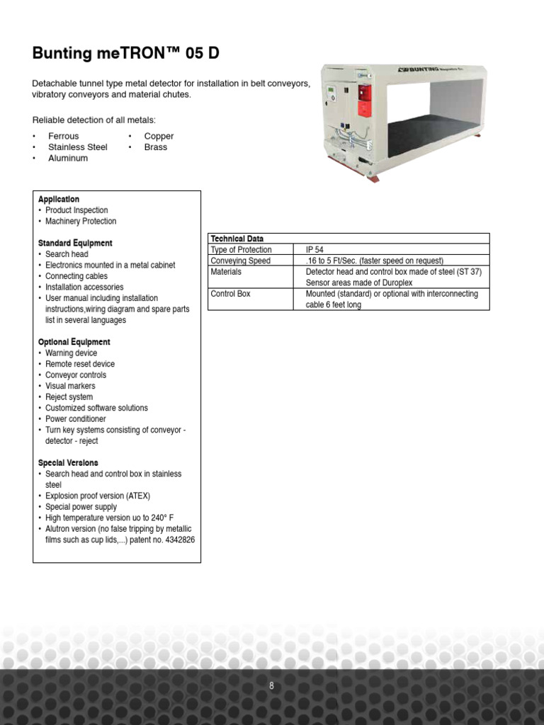 MeTRON 05 D | PDF | Sensor | Metal Detector