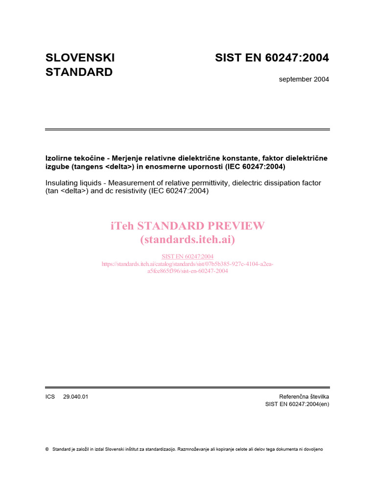 Norma Iec 60247 2004 | PDF | International Electrotechnical Commission ...