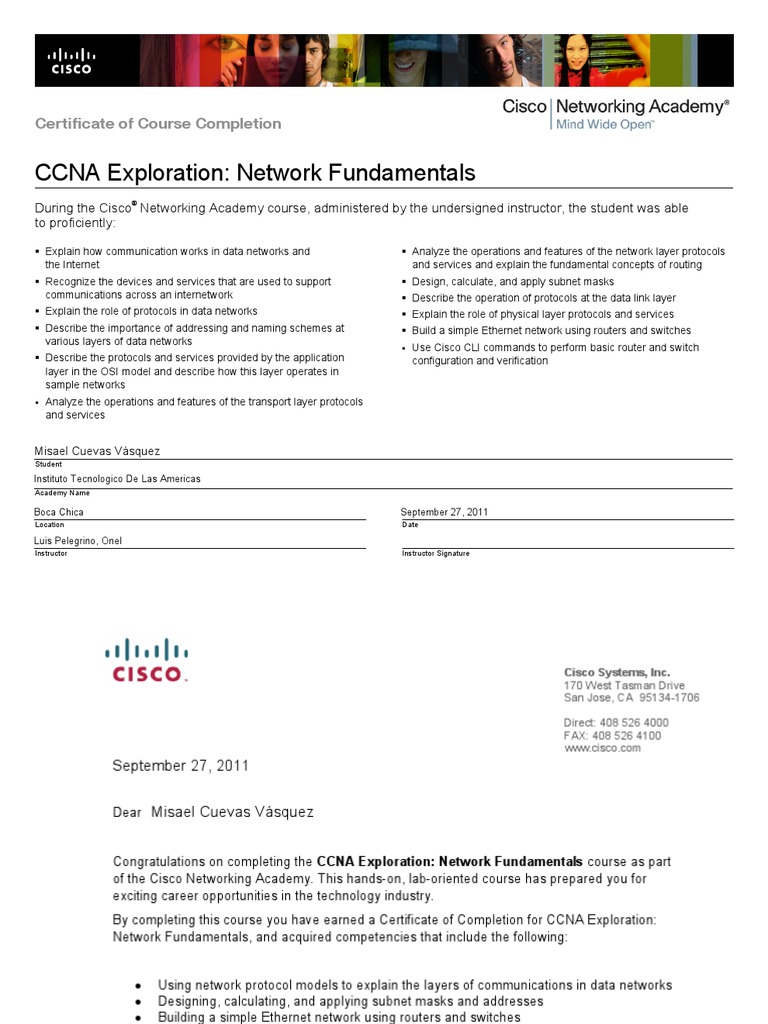 Certificado Ccna Pdf Cisco Certifications Communications Protocols