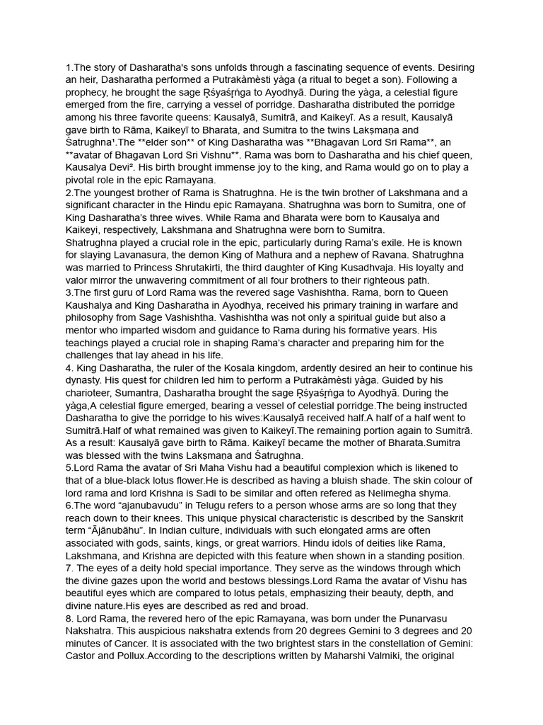 Project Rama | PDF | Sita | Rama