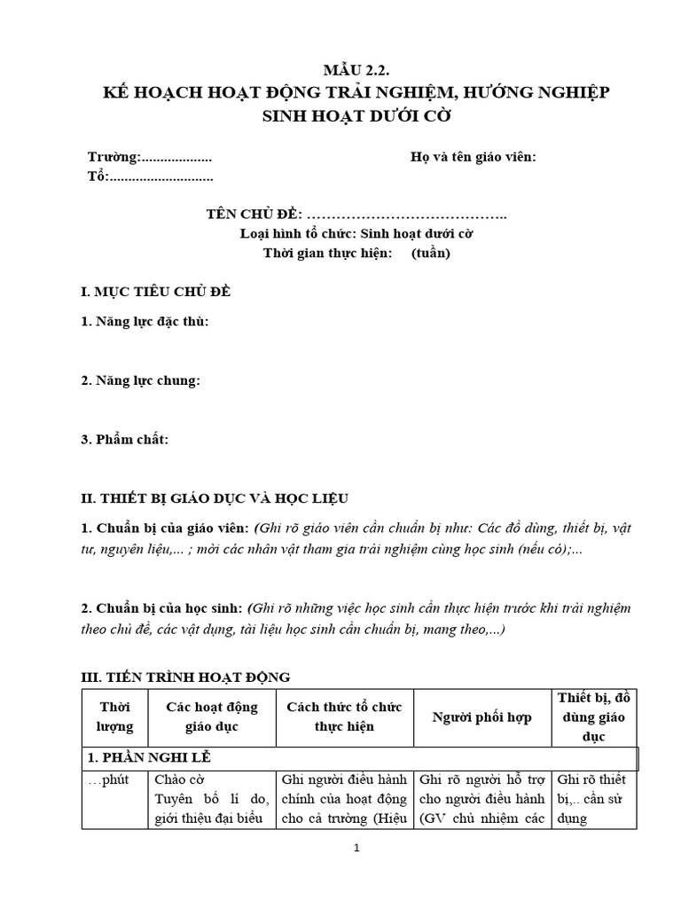Mẫu 2.2. Kh Hđtn,Hn - Shdc | PDF