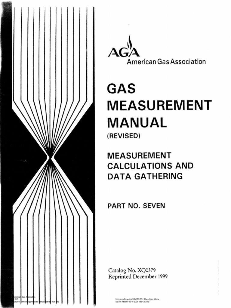 AGA GMM 7. Gas Measurement Manual - Part 7 Measurement Calculations and Data Gathering | PDF ...