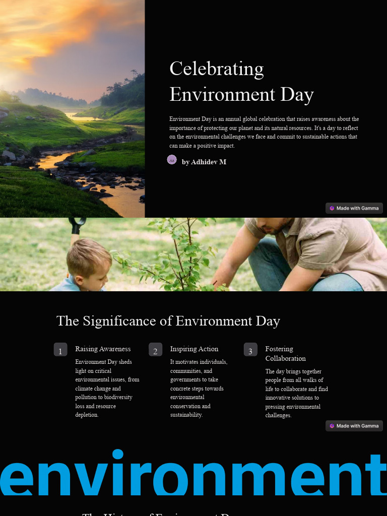 Celebrating Environment Day | PDF | Sustainability | Natural Environment