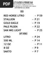 Alcohol Price List for Retailers | PDF | Barley Based Drinks | Drink