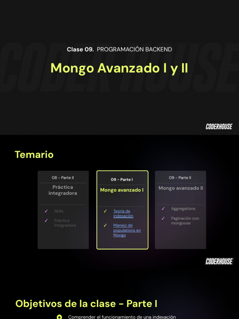 Clase 09 - Mongo Avanzado I y II | PDF | Mongo Db | Bases de datos