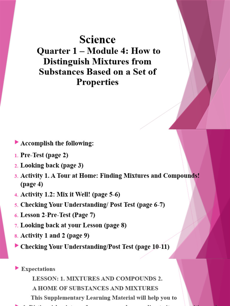 Distinguishing Mixtures from Substances | PDF | Science & Mathematics
