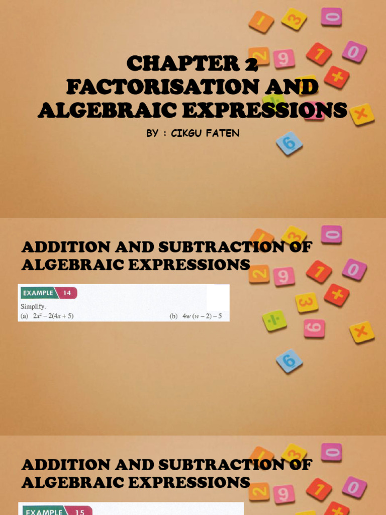 Chapter 2 Factorisation and Algebraic | PDF | Wellness