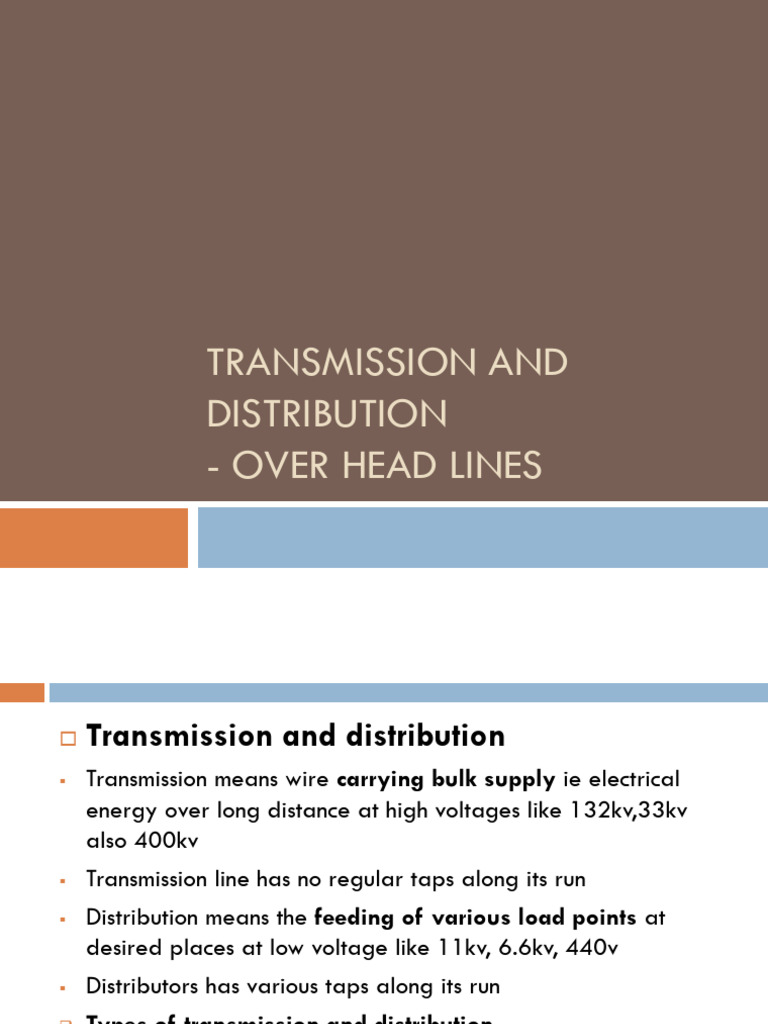 2 Transmission and Distribution Mod 1 | PDF | Insulator (Electricity ...