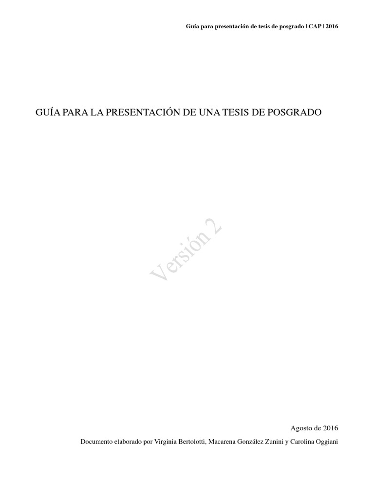 Guia para Presentacion de Una Tesis de Posgrado | PDF | Caso de estudio