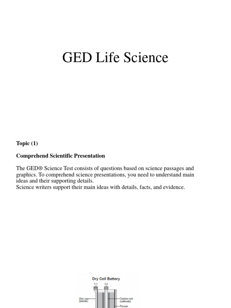 GED Life Science - v1.0 | PDF | Human Body | Cell (Biology)