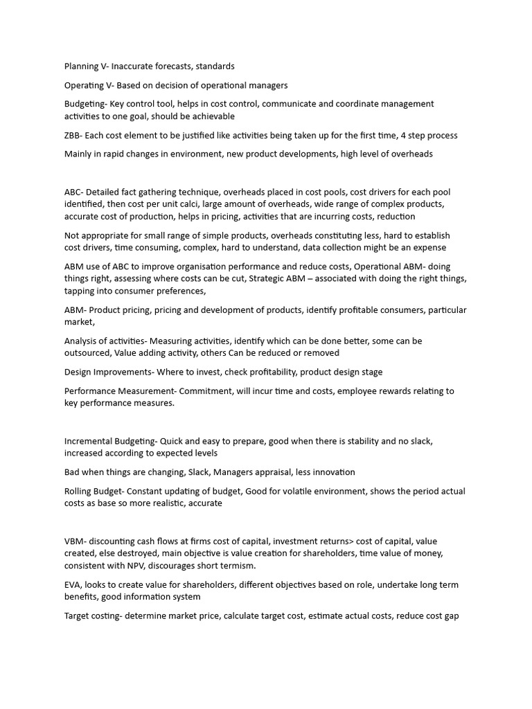 Apm Notes | PDF | Six Sigma | Cost Of Capital