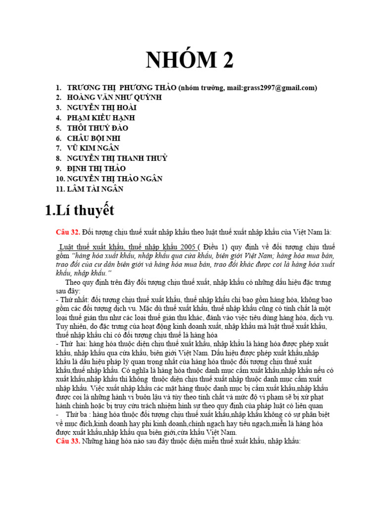 Thue Sangt4 Nhom2 | PDF