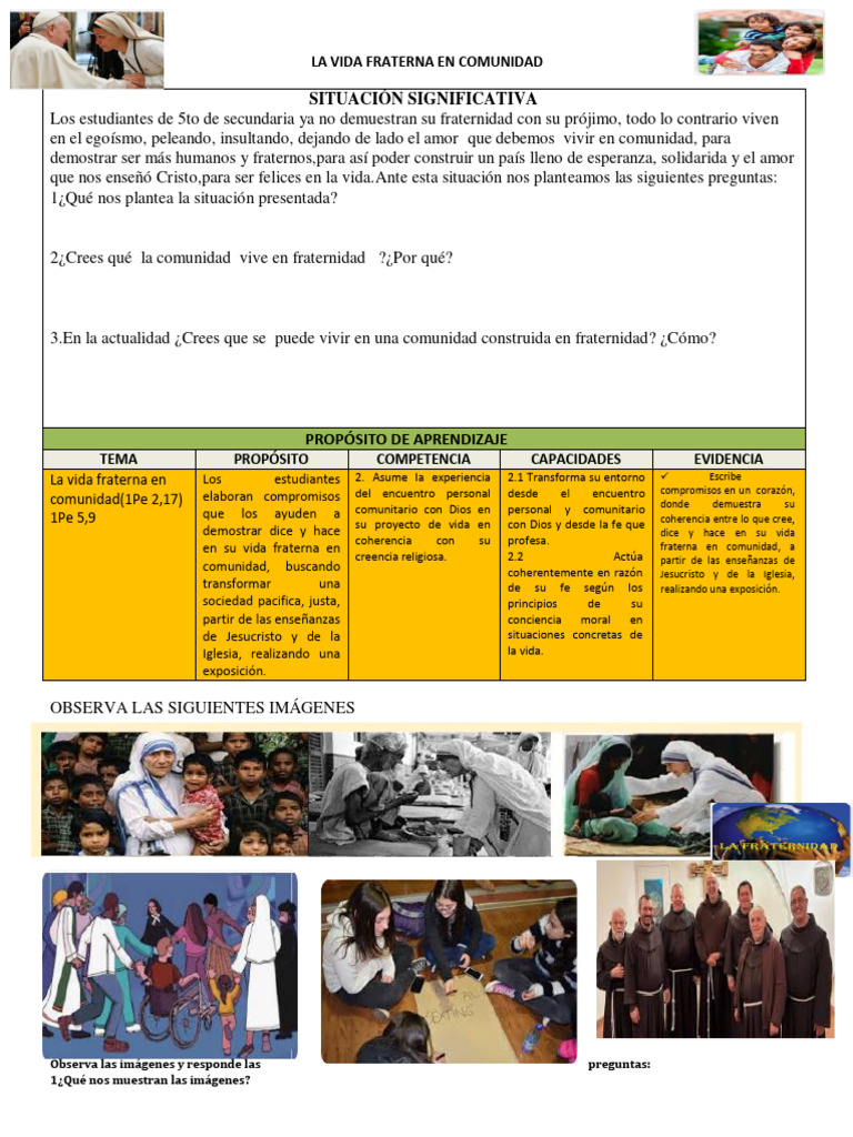 Vida Fraterna en Comunidad y Fe | PDF | eucaristía | Amor