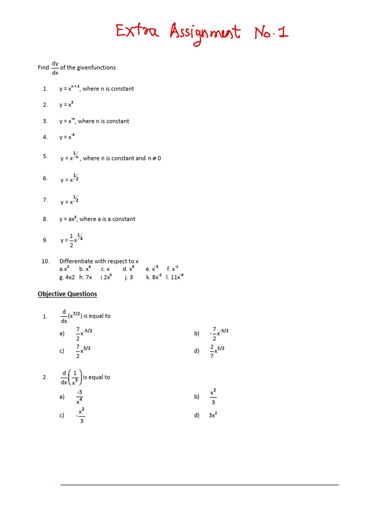 Calculus Differentiation Problems | PDF | Physical Phenomena ...