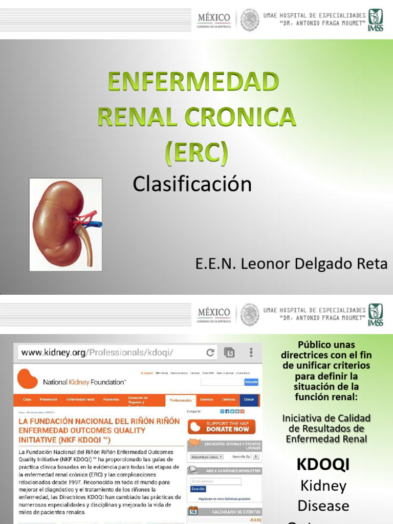 CLASE DE CLASIFICACIÓN DE ERC | PDF | Medicina CLINICA | Especialidades Medicas