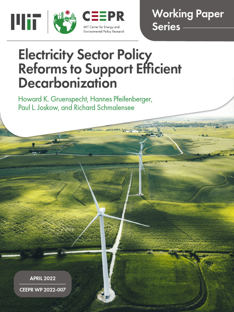 Electricity Sector Policy Reforms To Support Efficient Decarbonization ...