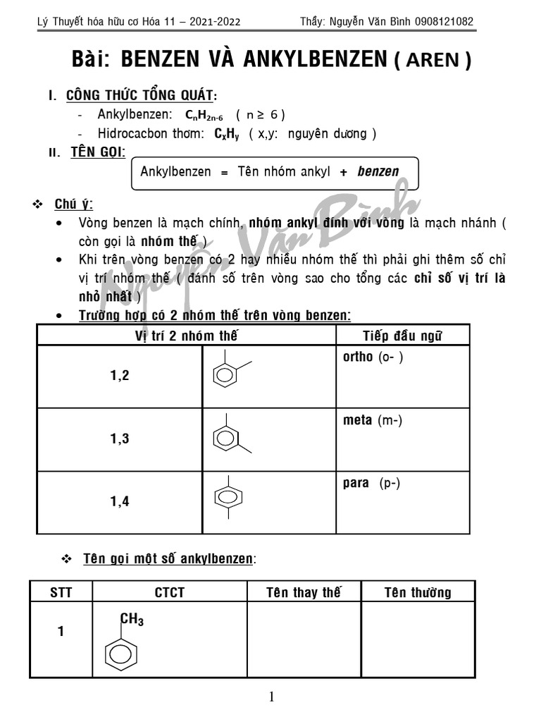 Benzen - Alkylbenzen | PDF