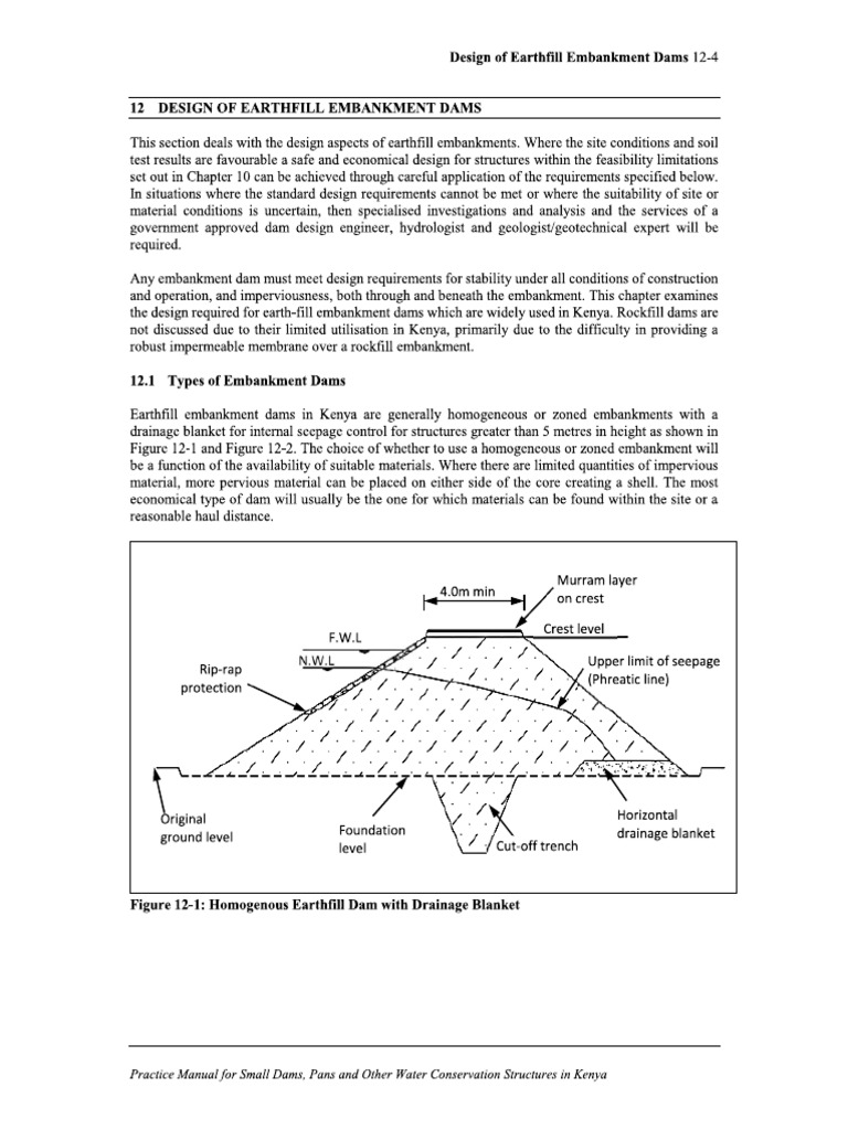 Design Considerations - Earthfill Dams | PDF