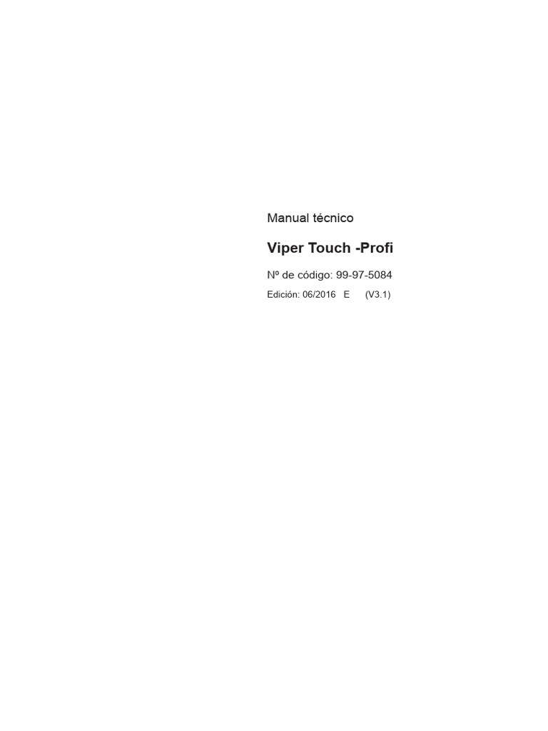 Viper Touch-Profi - Technical Manual V 3.1 99-97-5084 - SPN 2016 | PDF ...