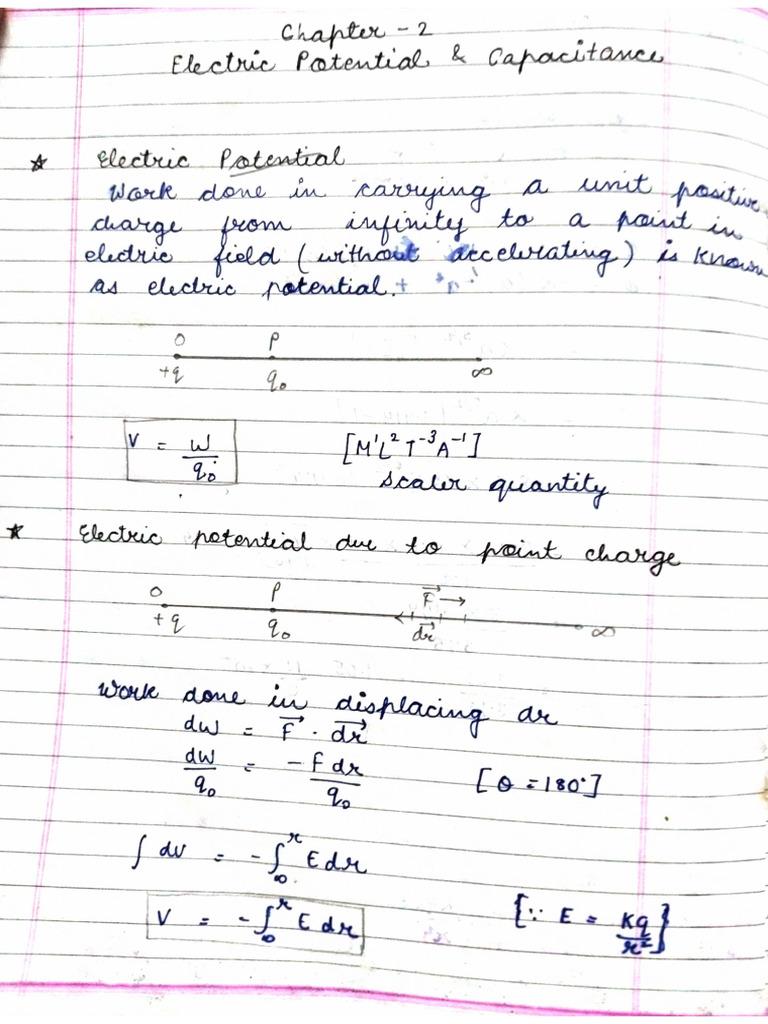 Electric Potential and Capacitance | PDF