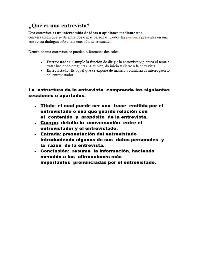 Qué es una entrevista | PDF