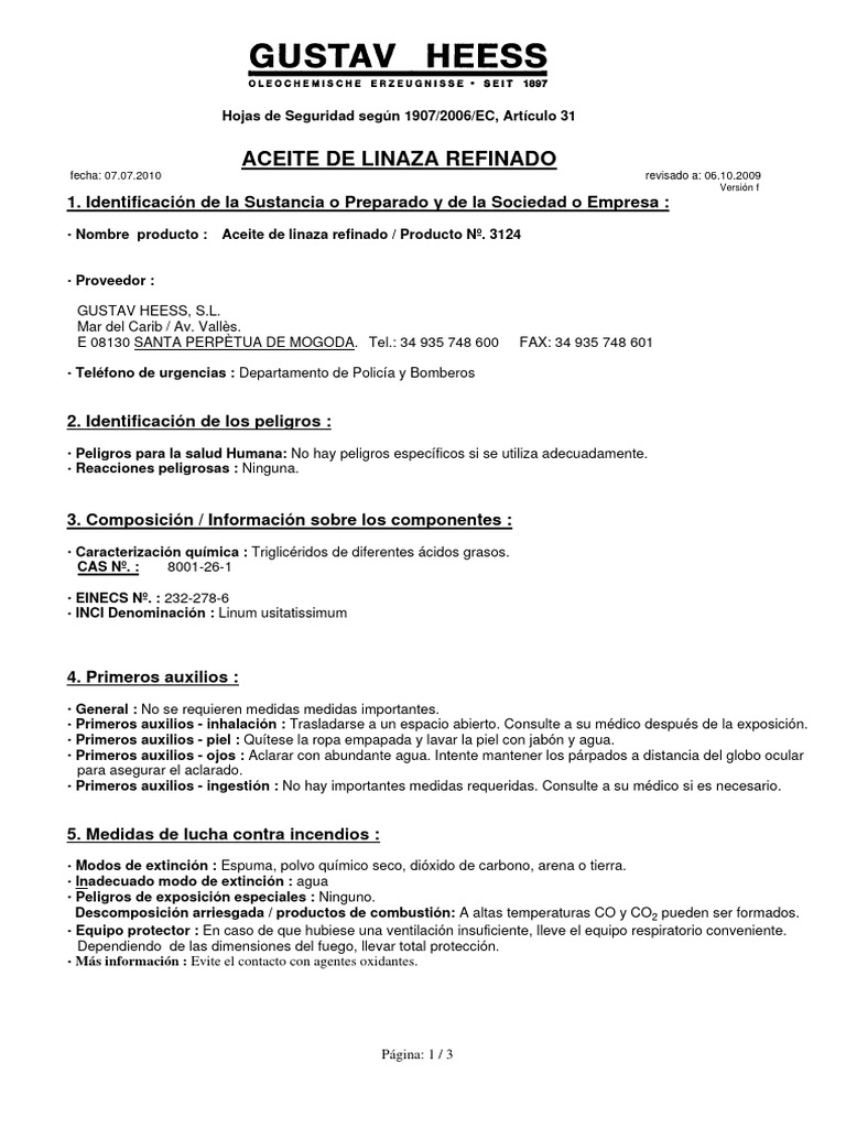 Aceite de Linaza | PDF | Agua | Petróleo Aceite de Linaza | PDF | Agua | Petróleo
