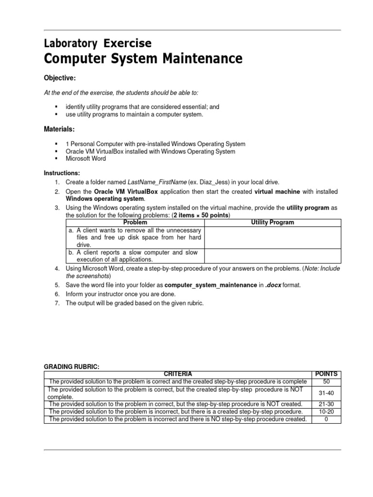 05 Laboratory Exercise 1 - 2 | PDF | Computers 05 Laboratory Exercise 1 - 2 | PDF | Computers