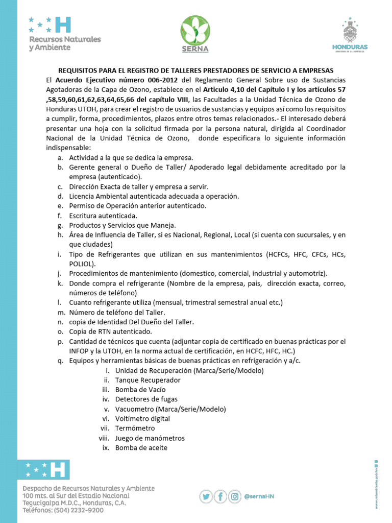 Requisitos Talleres Rac Empresas 2023 | PDF | Negocios | Hogar ...