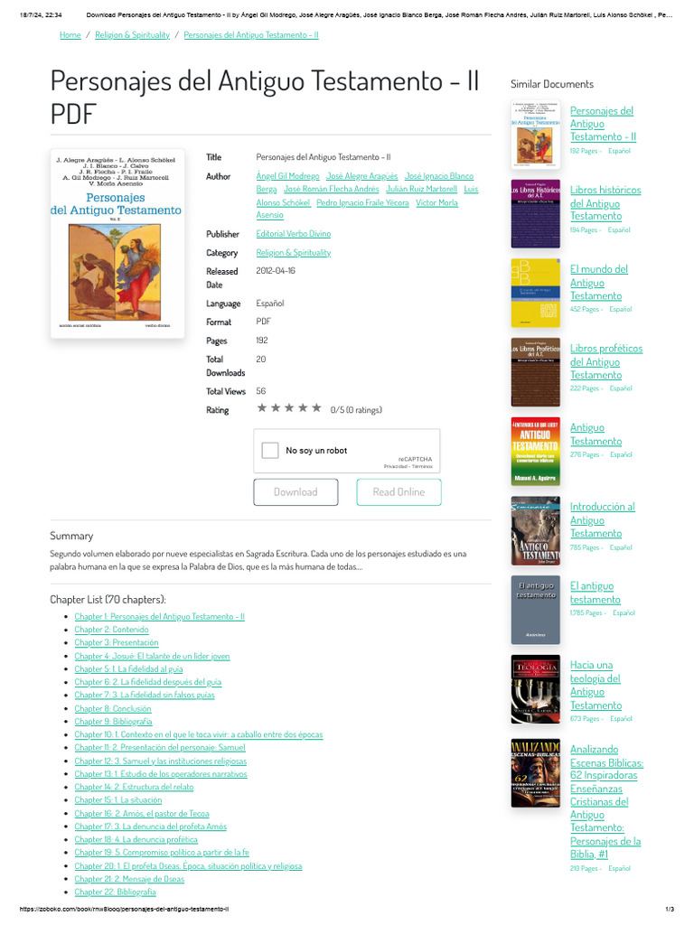 s Personajes del Antiguo Testamento - II | Descargar gratis PDF ...